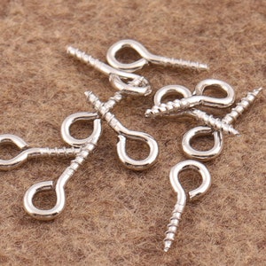 Screw Eye Bails 60pcs Screw Eye Hook for Pendants Metal Screw Eye Pins ...