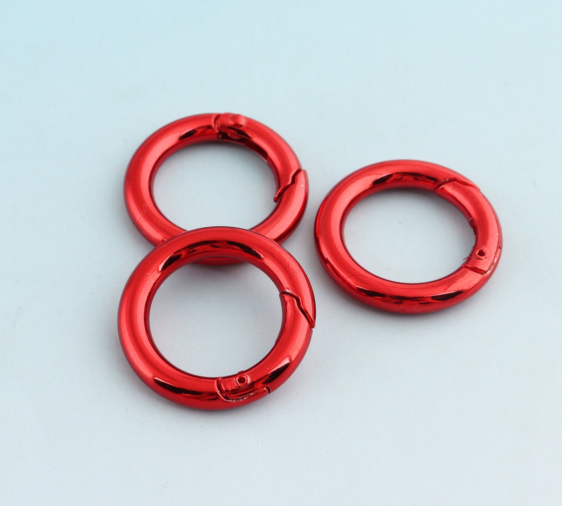 Round Snap Hook 17mm O Rings Red Spring Hook Spring Clasp | Etsy