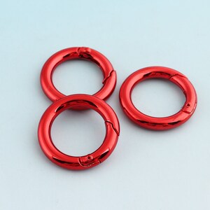 Round Snap Hook 17mm O Rings Red Spring Hook Spring Clasp Spring Buckle ...
