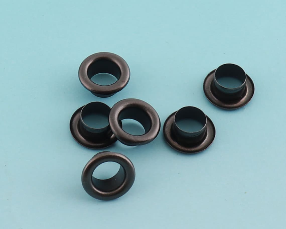 Black Eyelets 100pcs 10mm Round Grommet Eyelets for Sewing Bead Cores ...