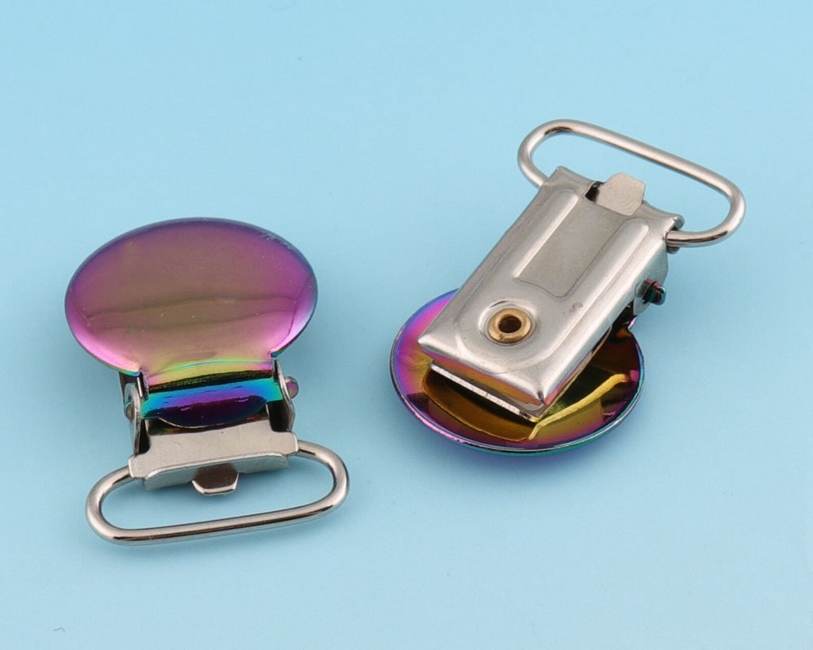 Rainbow Suspender Clips 1 1/4 Metal Suspender Clips - Etsy