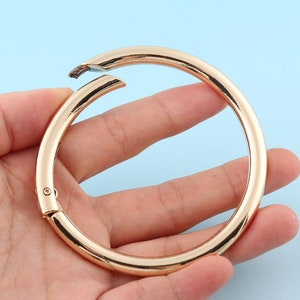 Large Light Gold Snap Hook 60mm Spring Buckle Spring Clasp Round ...