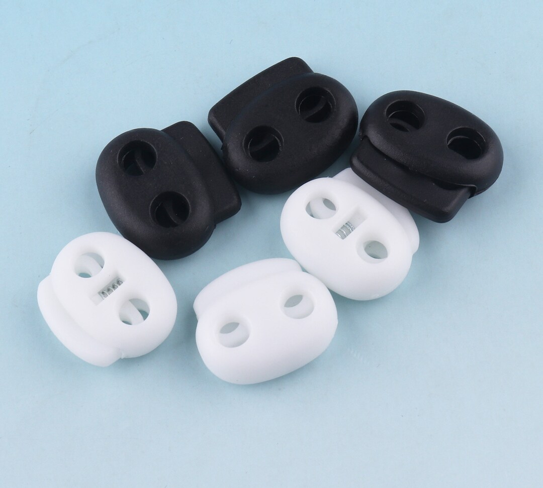 30-50pcs 5mm Rope Cord Stopper Black Cord Lock for Elastic Cord ...