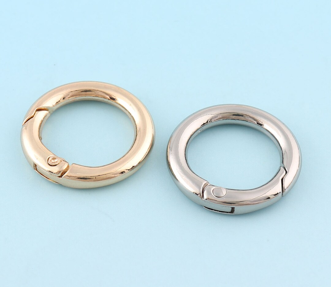 6pcs 10mm Mini Snap Hook Spring Buckle Spring Clasp Round Fastener Snap ...