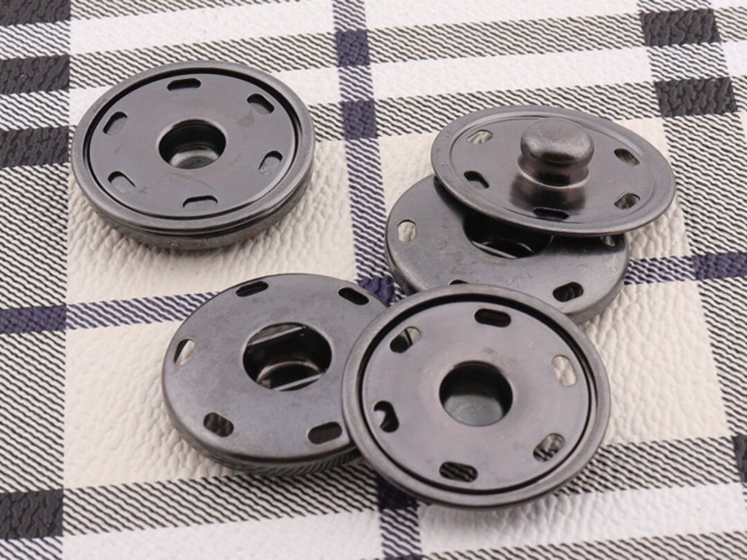 Snap Fastener -15sets- Gunmtal Clothing Button Coat Snap Button Sewing ...