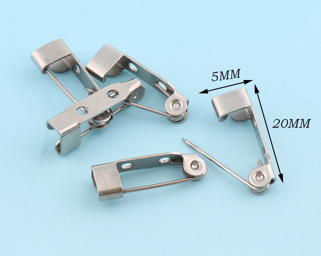 Silver Safety Pins 20pcs 20*5mm Charming Safety Pins With Holes Metal ...