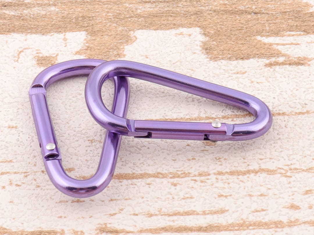 Carabiner Metal Carabiner 6pcs 1 7/8" Purple Keychain Engraved Keychain ...
