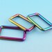 40mm Rainbow Rectangular Rings Metal/zinc Alloy Rectangle Rings for ...