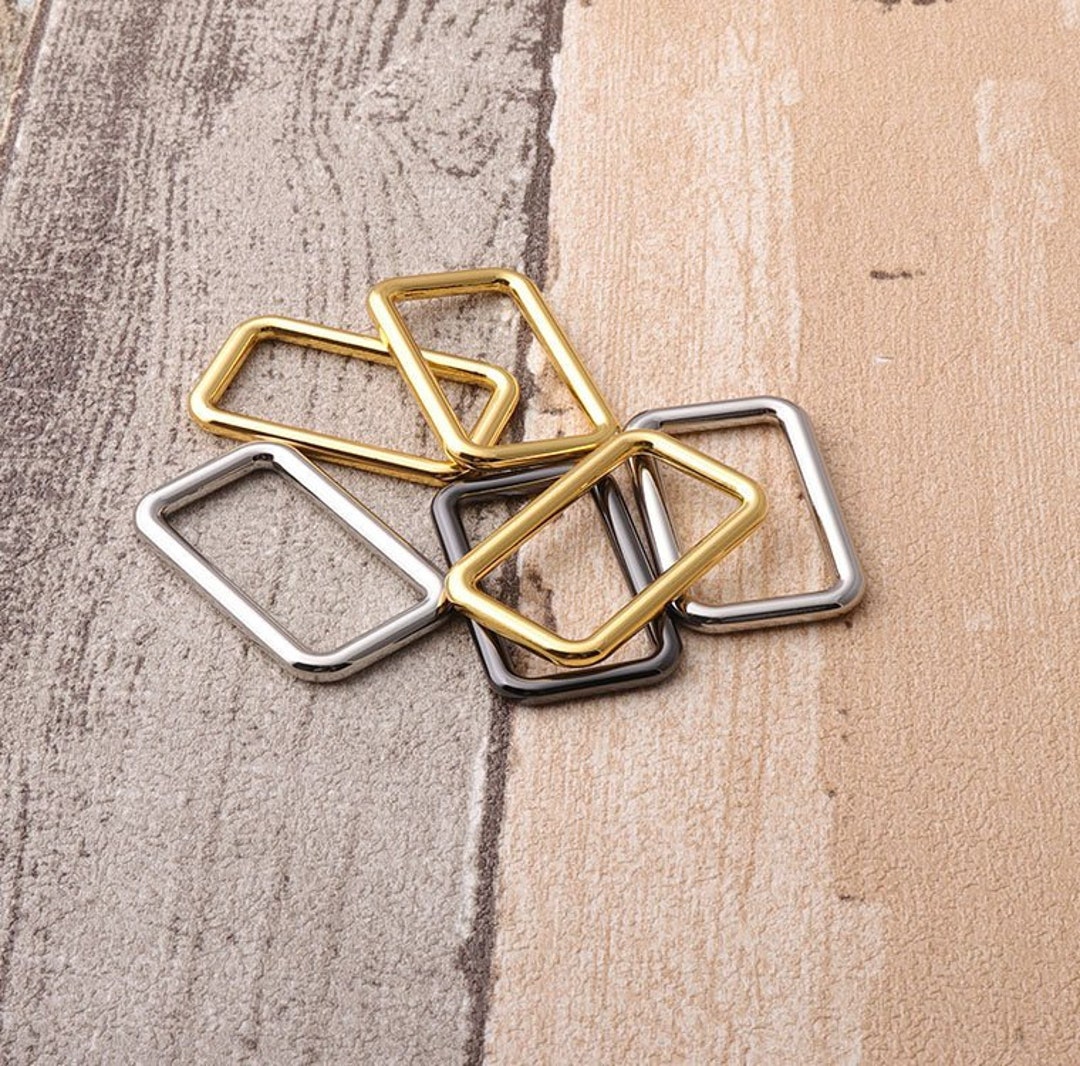 Square Rings 4pcs Metal Rectangular Rings for Craft & Webbing Buckles ...