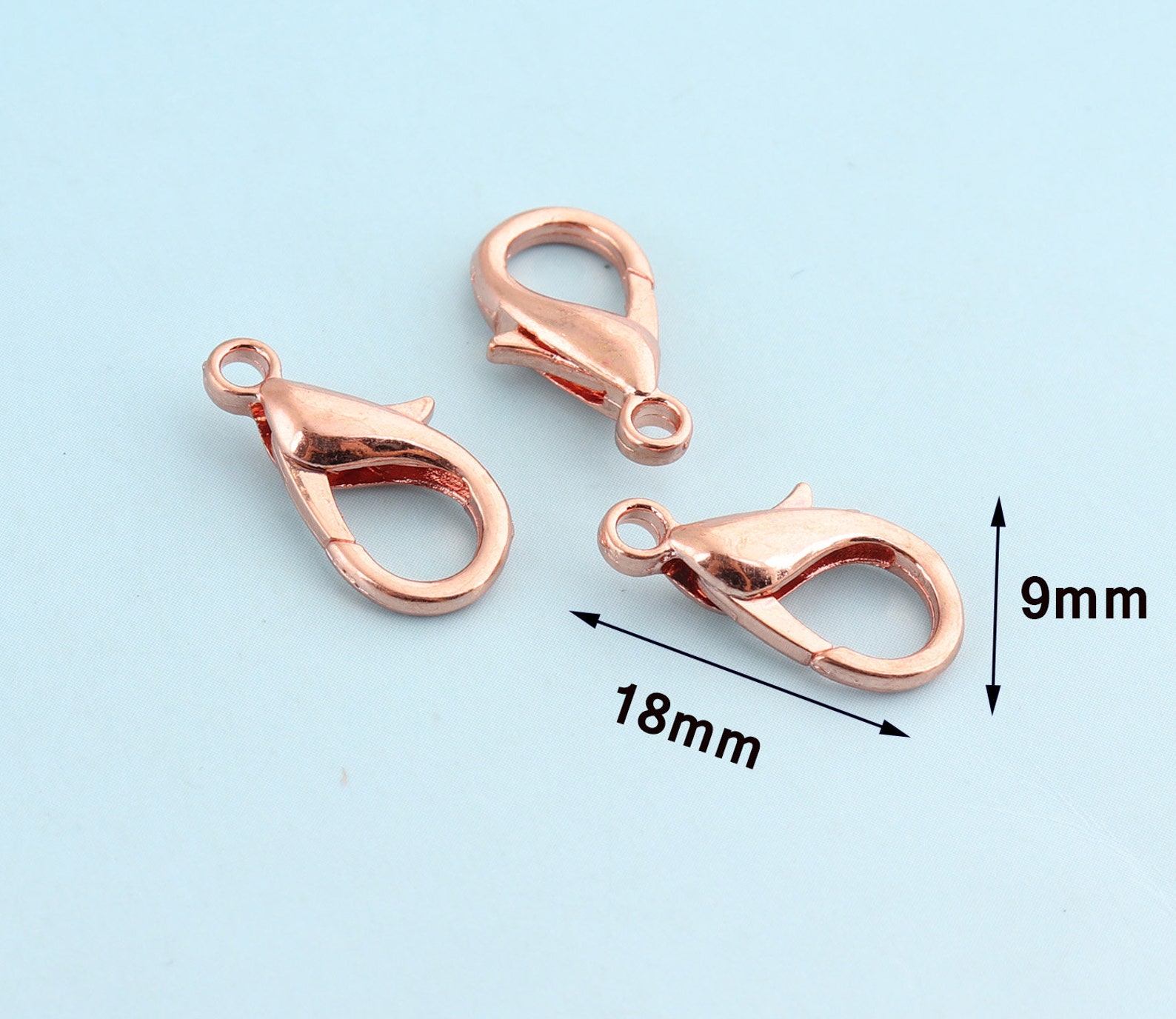 Rose Gold Lobster Clasp 20pcs 18mm Mini Snap Hook Swivel Hook - Etsy