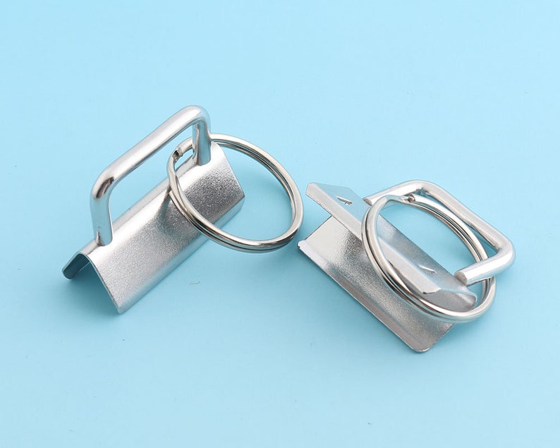 1 1/4 Key Fobs Hardware Silver Key Ring Key Chains - Etsy