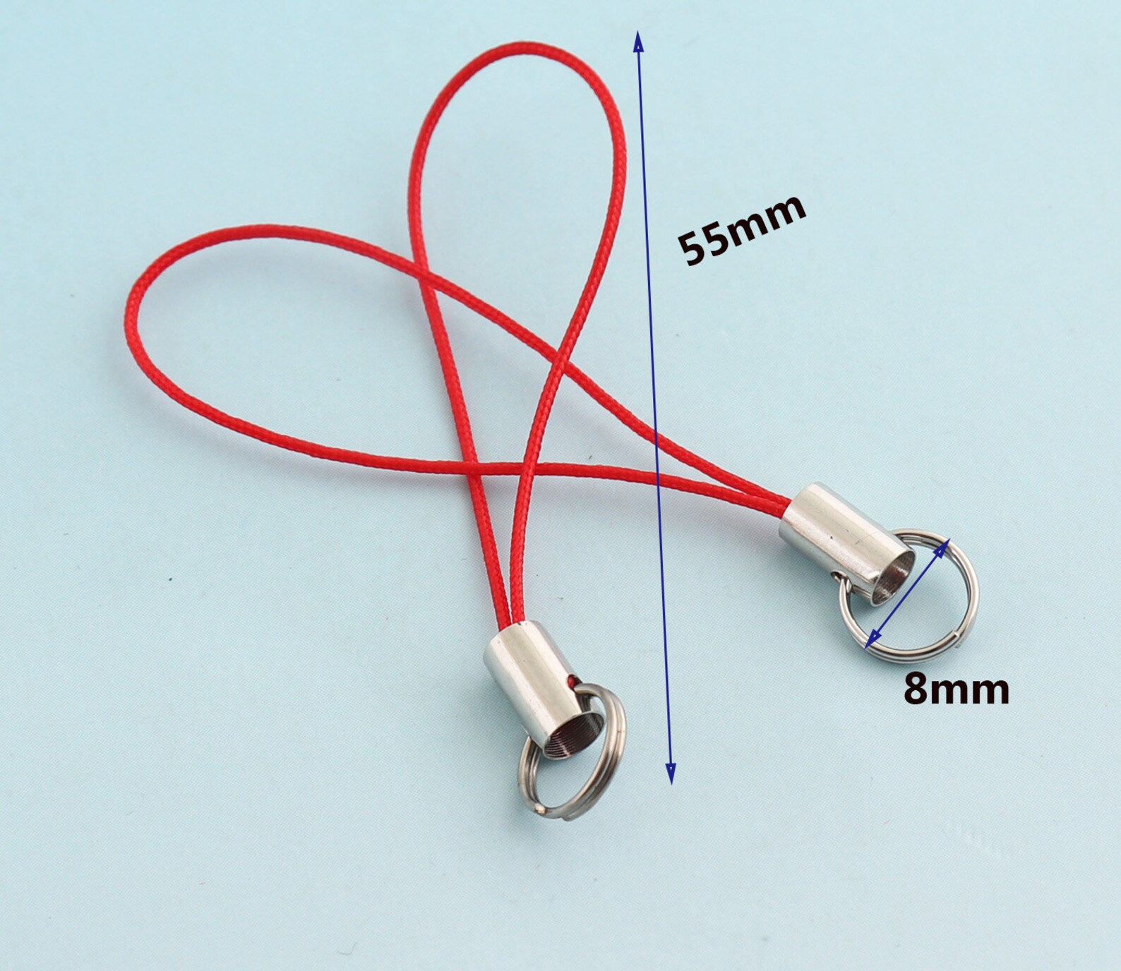 50pcs 55mm Red Cell Phone Straps Cell Phone Accessory Cell | Etsy