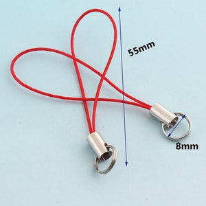 50pcs 55mm Red Cell Phone Straps Cell Phone Accessory Cell Phone Cords ...