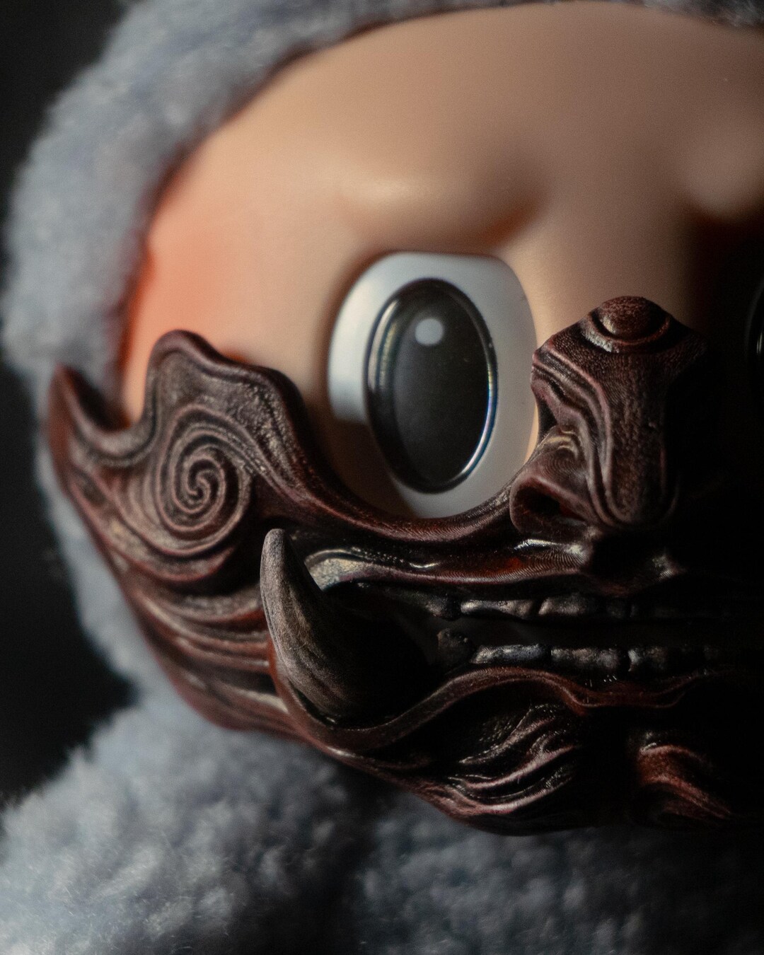 Labubu Mask Japan Oni Mask, Handmade, Original Design Art，pop Mart ...