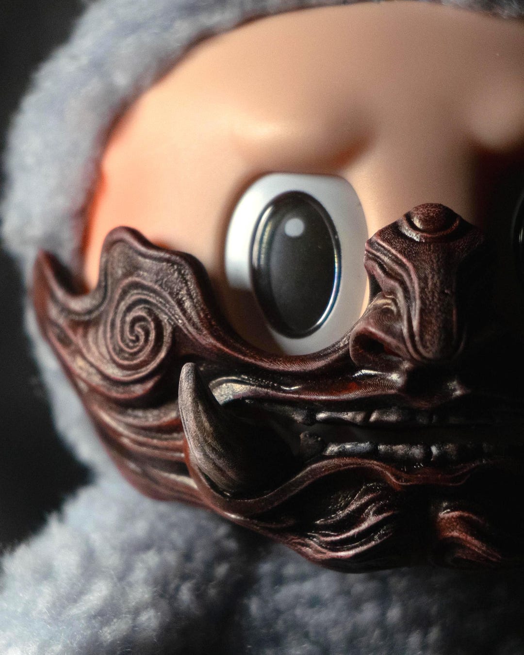 Labubu Mask Japan Oni Mask, Samurai Handpaint, Original Design Art，pop ...