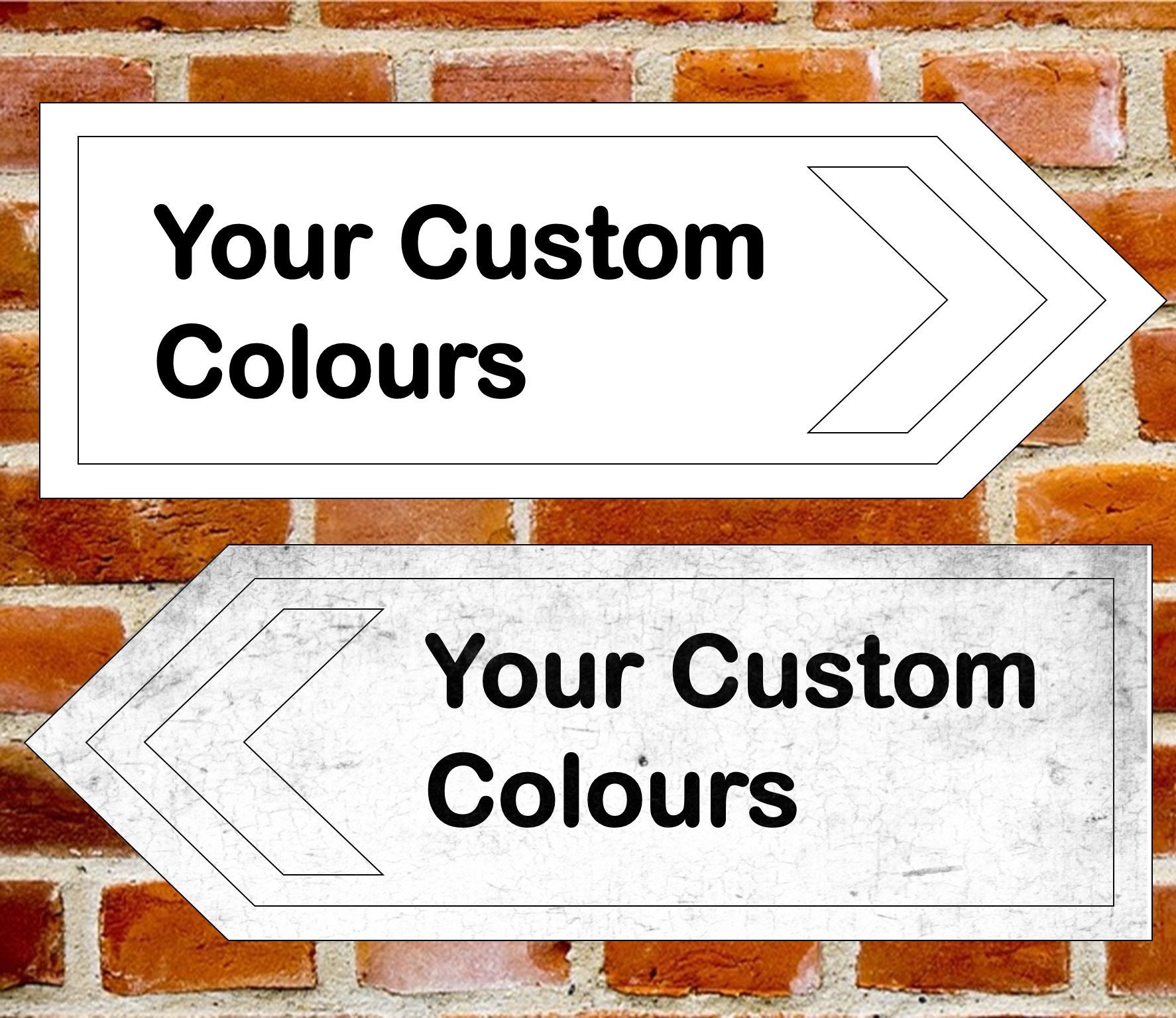 Metal Personalised UK Road Arrow Sign Left or Right Direction - Etsy UK