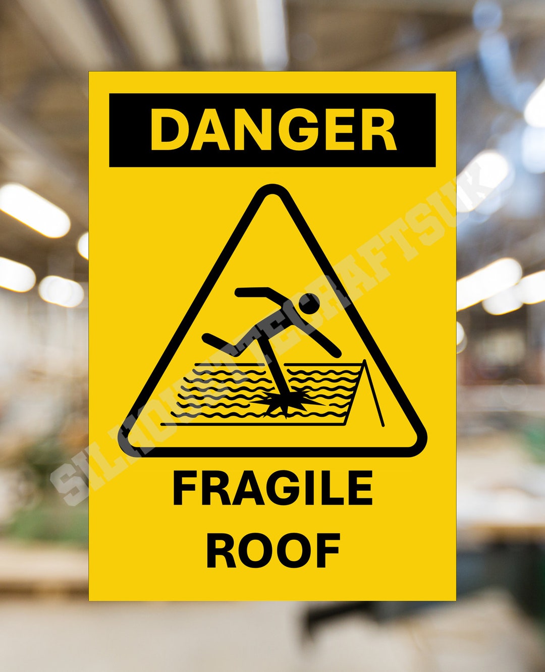 H&S Fragile Roof Metal Sign 3 Sizes Available - Etsy