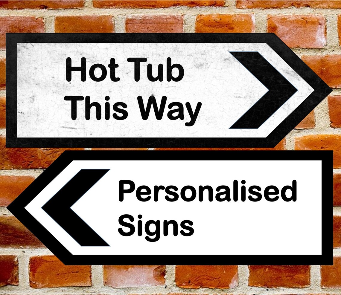 Metal Personalised UK Road Arrow Sign Left or Right Direction | Etsy UK