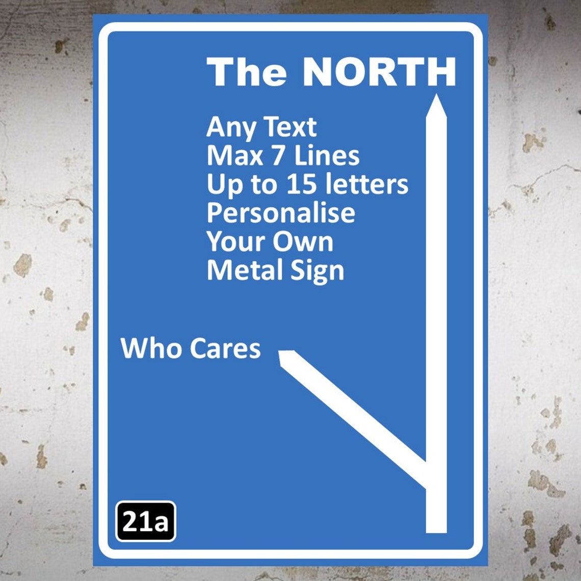 Fully Editable Personalised Metal Motorway Signshed Bar Man - Etsy