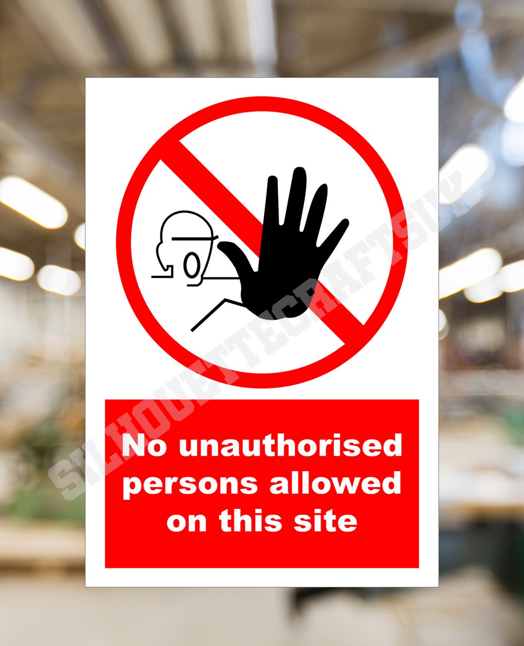 H&S No Unauthorised Persons Allowed on This Site Metal Sign - 3 Sizes ...