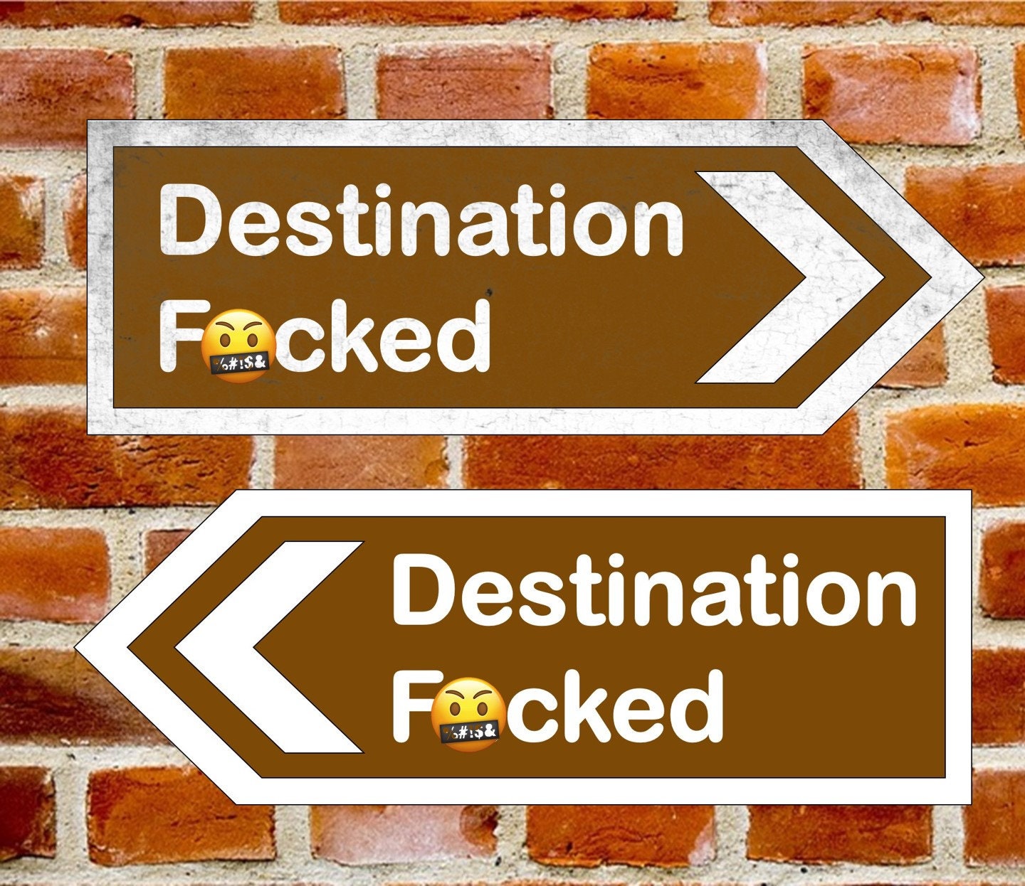 Funny Rude Destination Fked Metal Road Sign Left Or Right - Etsy Nederland