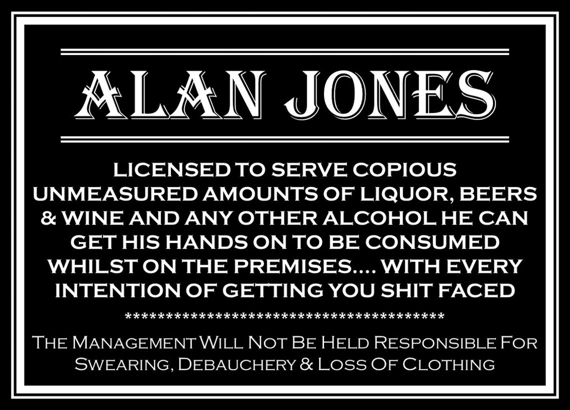 Personalised Licensee Aluminium Metal Sign Customised With - Etsy UK