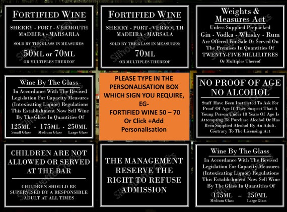 Licensing Law Pub Bar Restaurant Outside Catering Aluminium - Etsy UK