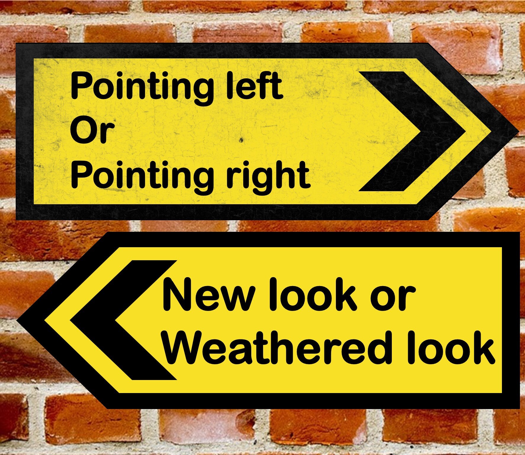 Metal Personalised UK Road Arrow Sign Left or Right Direction | Etsy UK