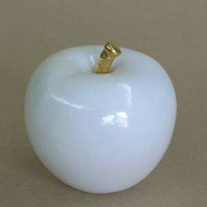 Ceramic Apple Sculpture - Gold Fruit Statue - Wedding Gift With a Gift ...