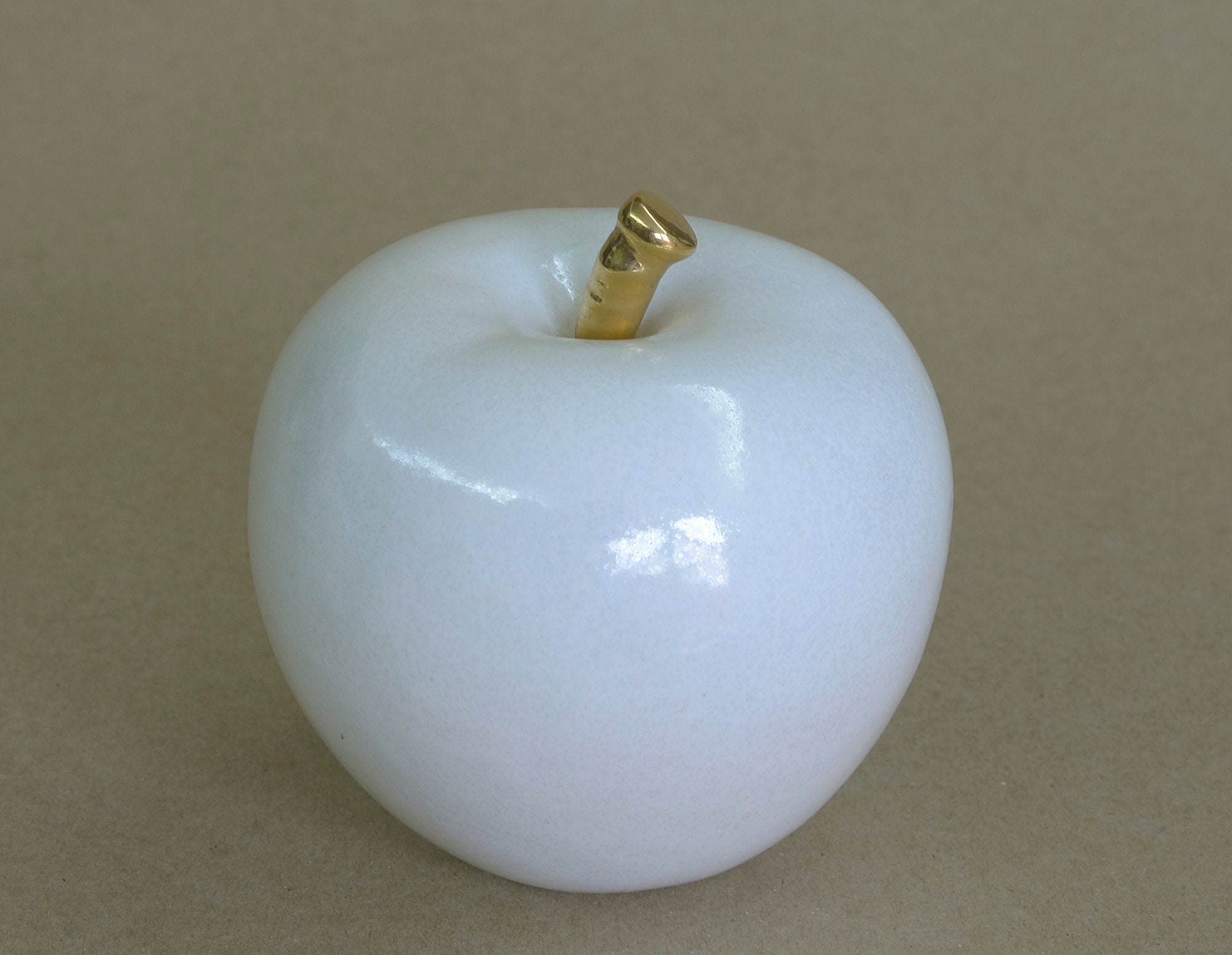 Ceramic Apple Sculpture Gold Fruit Statue Wedding Gift - Etsy