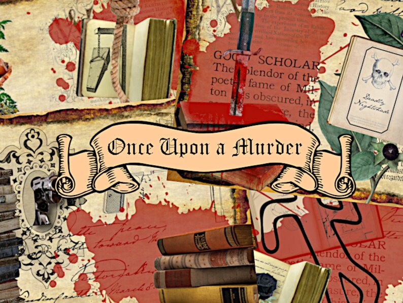 Once Upon a Murder a Murder Mystery Journal Kit. Collage and | Etsy
