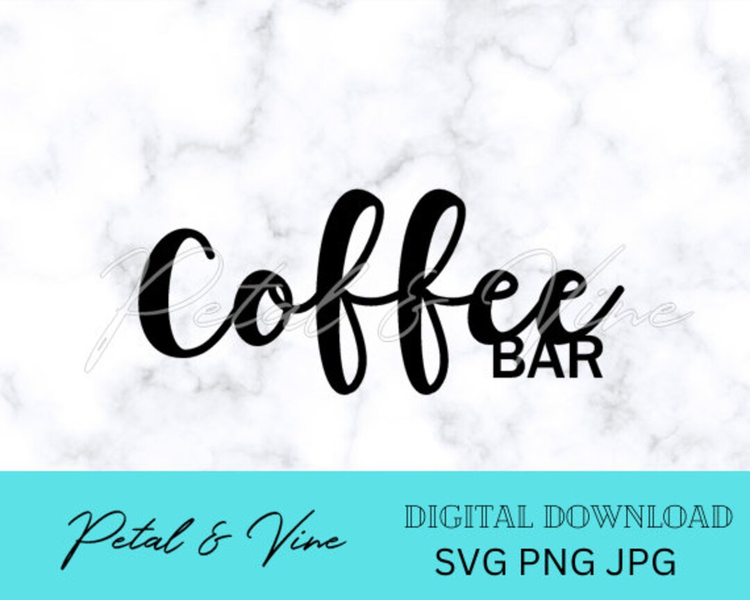 Digital File Coffee Bar - Etsy