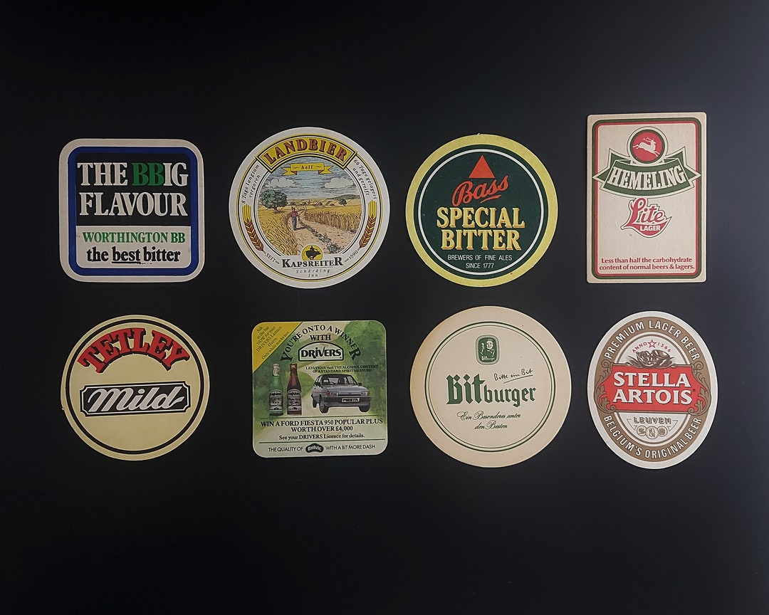 8 X Vintage Beer Mats Various Designs Lot 3 Home Bar & - Etsy UK
