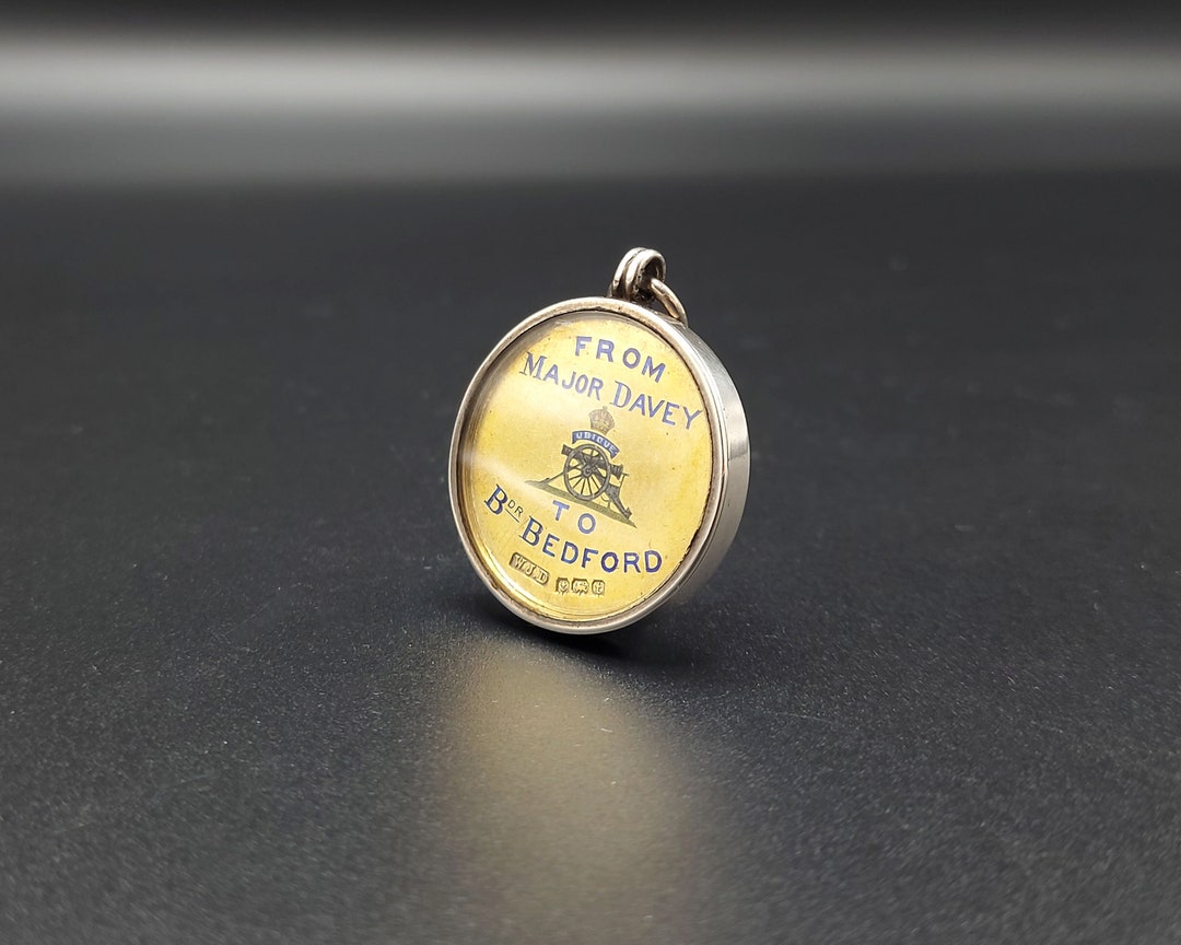 High Quality WW1 Silver & Enamel Watch Fob Medal – Gift From Major Davy ...