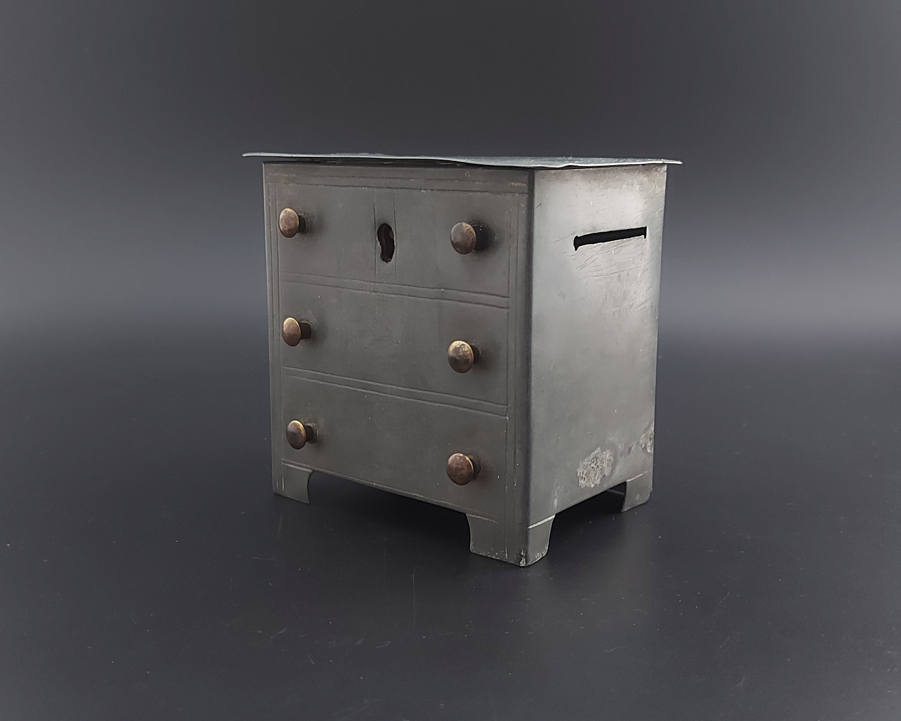Rare Unusual 19th C. Antique Novelty Pewter Chest of Drawers - Etsy
