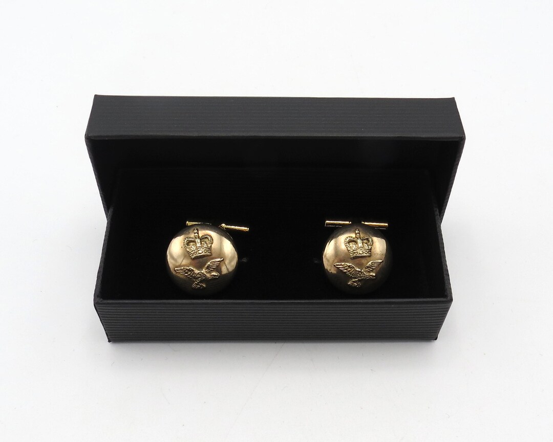 Vintage Royal Air Force (RAF) Button Chain Link Cufflinks – Post-1952 ...