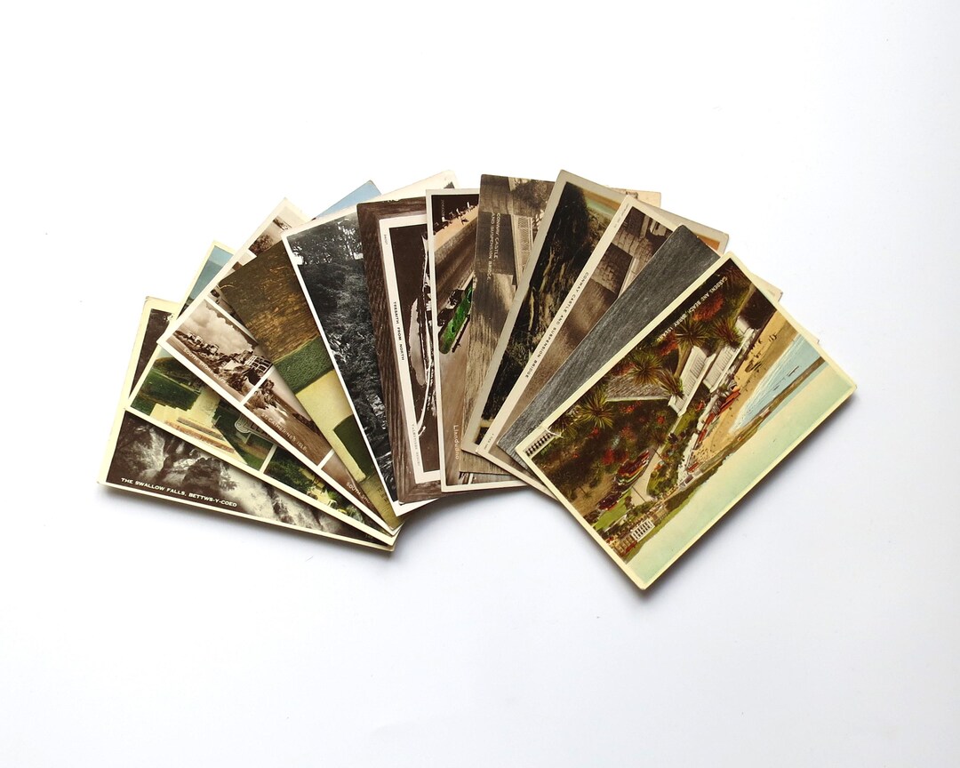Collection of 12 Genuine Antique & Vintage Postcards of Wales, Great ...