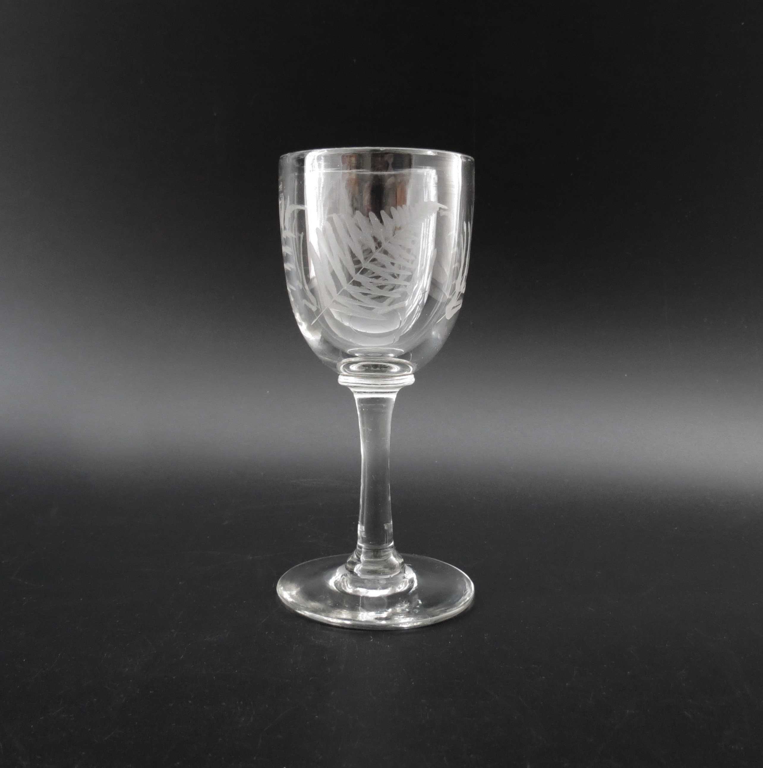 Antique Victorian Dram Drinking Glass With Wheel Engraved - Etsy