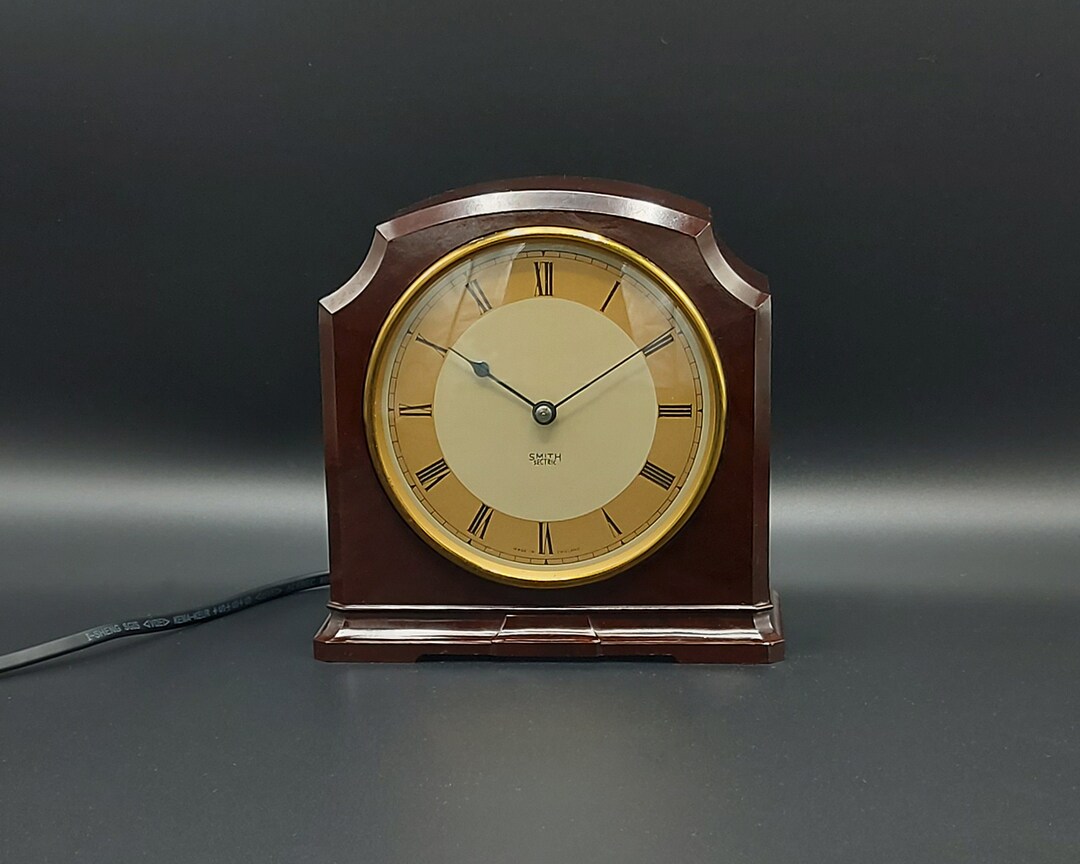 Vintage SMITH-SECTRIC Art Deco Bakelite Mains Electric Mantle Clock ...