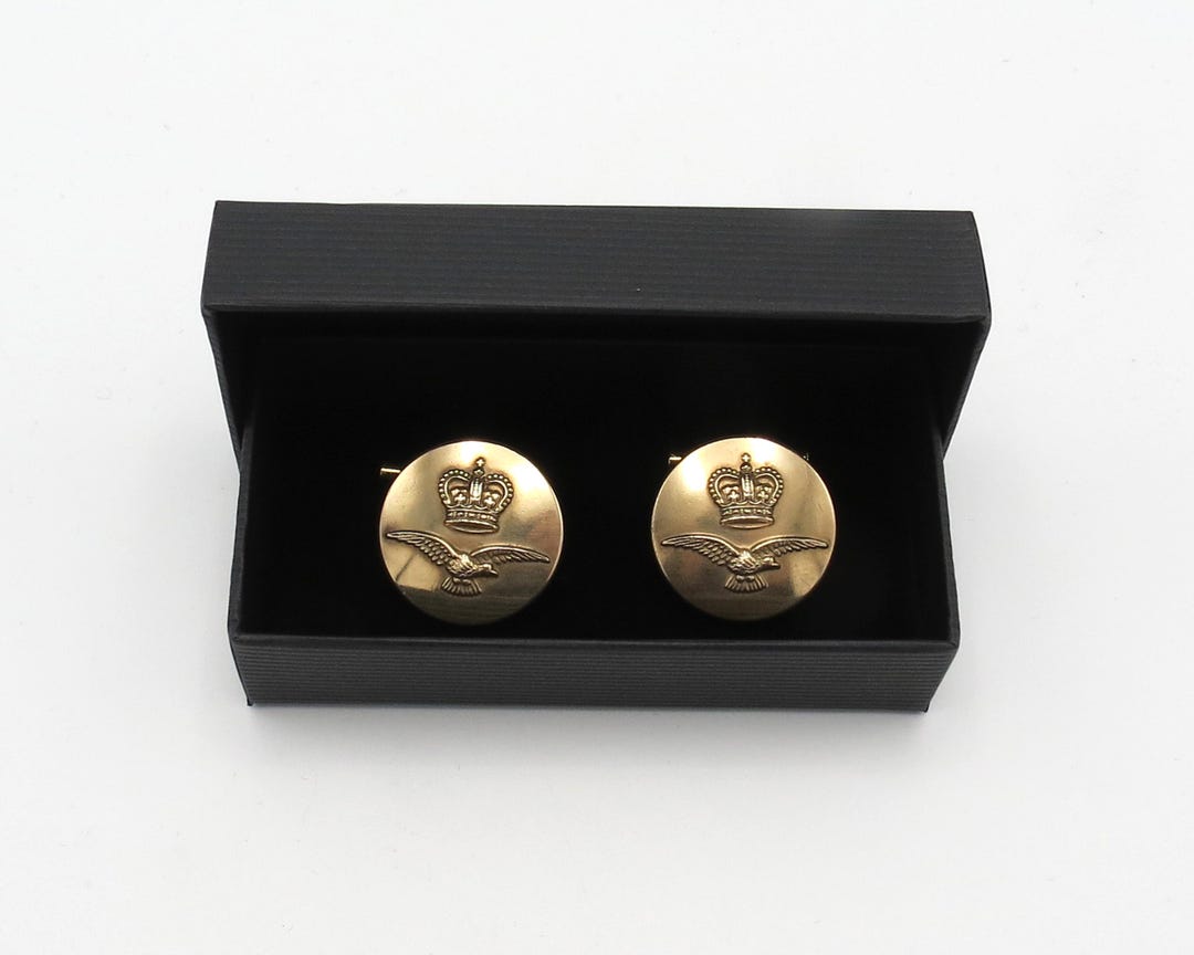 Vintage Royal Air Force (RAF) Button Chain Link Cufflinks – Post-1952 ...