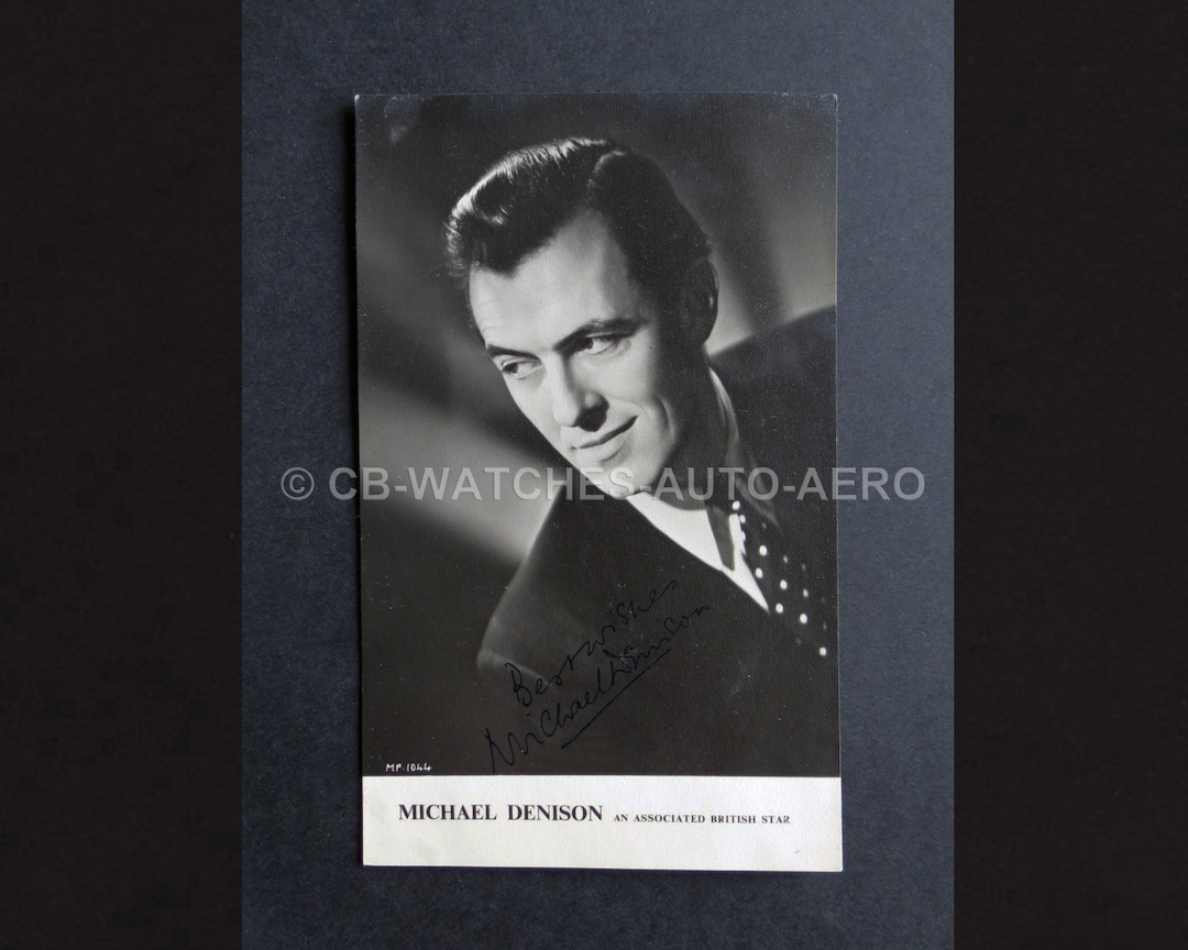 Genuine 1950s Vintage Michael Denison Film Star Autographed Real Photo ...