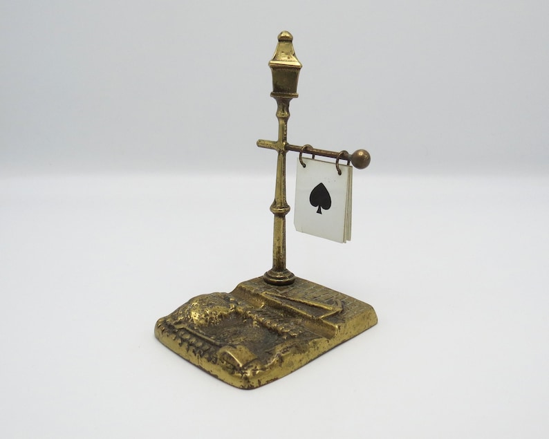 Unusual Vintage Novelty Brass Lamp Post Bridge/trump Marker - Etsy