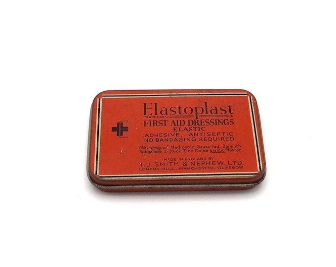 Vintage Elastoplast First Aid Dressings Tin Box. C.1940s/50s - Etsy
