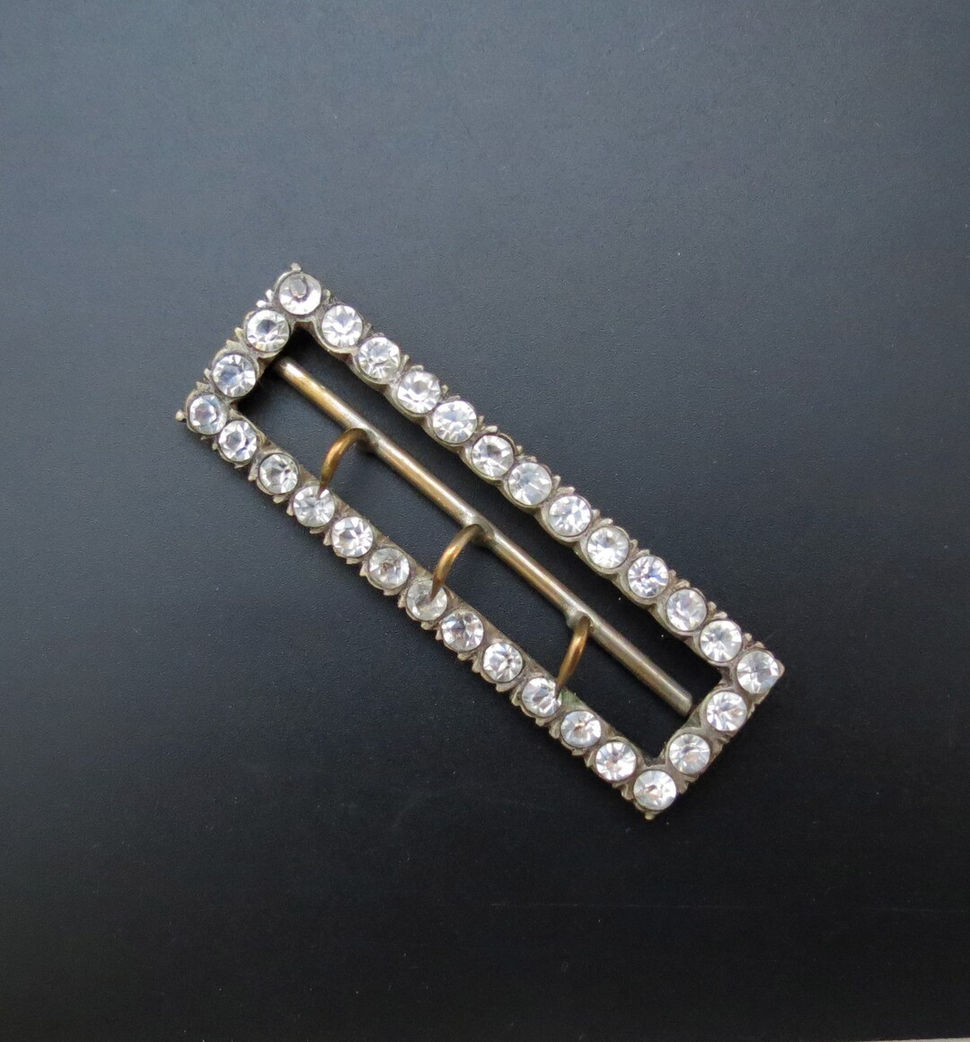 Attractive Antique Georgian Pinchbeck and Paste Rectangular Buckle ...