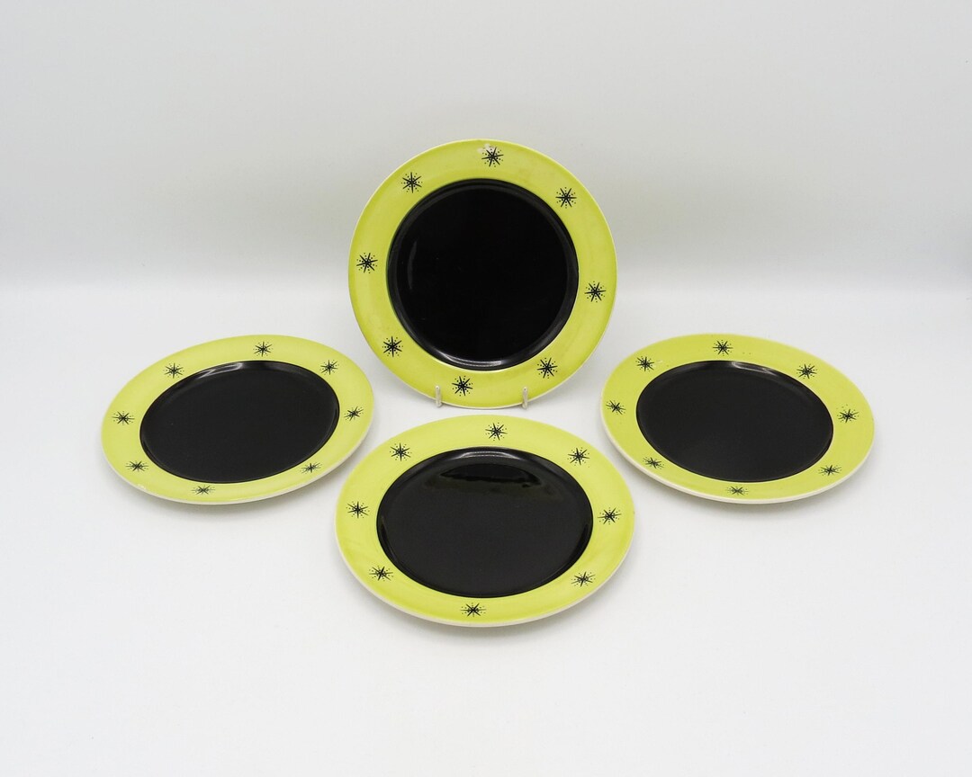 Rare 4 X 1950s Wade ‘galaxy’ Ceramic Side Plates – Stylish Atomic Age ...