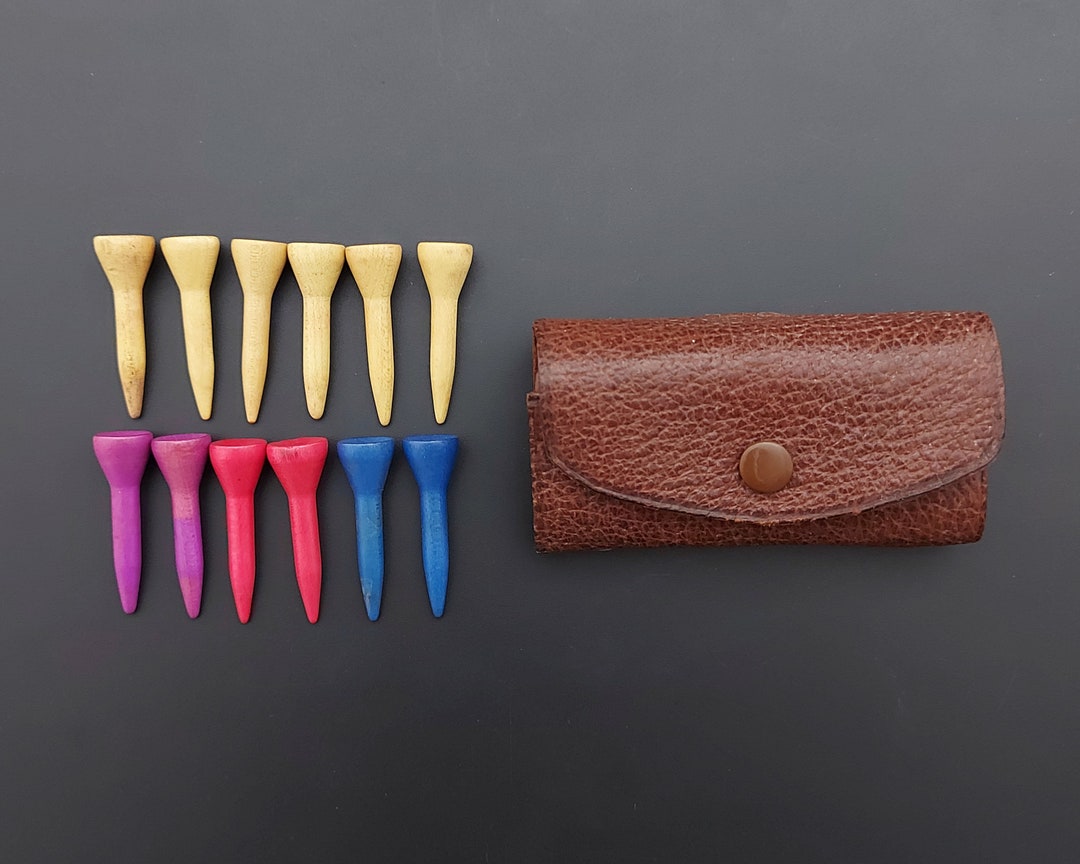 Scarce Vintage Genuine Leather Golf Tee Case. C.1940s/50s – Excellent ...