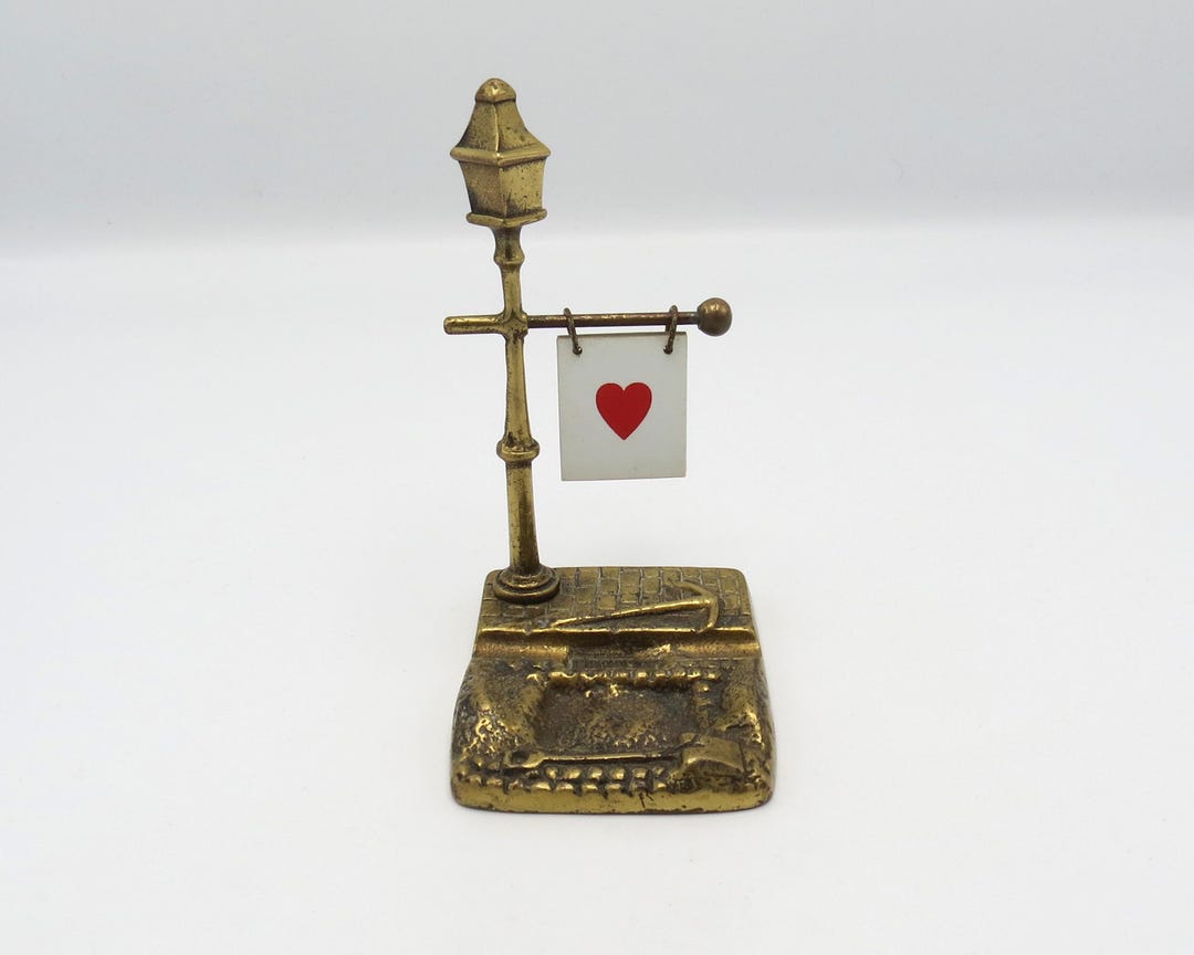 Unusual Vintage Novelty Brass Lamp Post Bridge/trump Marker - Etsy