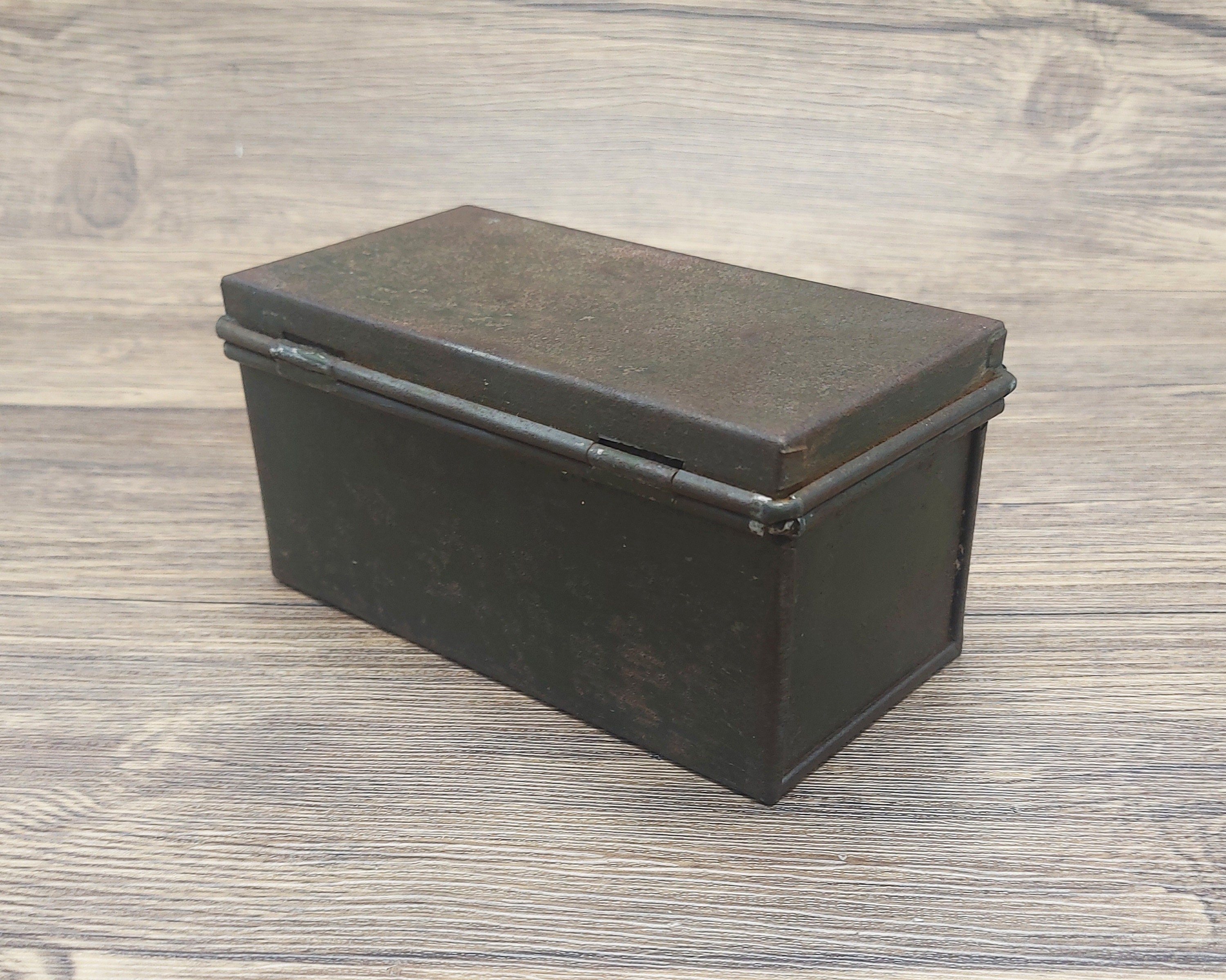 Vintage 6 Military Steel Box With Hinged Lid Spare Parts WW2 Period ...