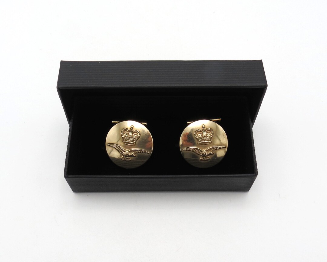 Vintage Royal Air Force (RAF) Button Chain Link Cufflinks – Post-1952 ...
