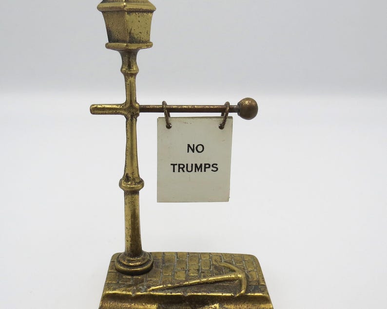 Unusual Vintage Novelty Brass Lamp Post Bridge/trump Marker - Etsy